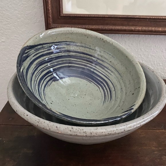 Dining | Studio Pottery Bowl Set Hand Thrown Pottery Studio Art Pottery ...